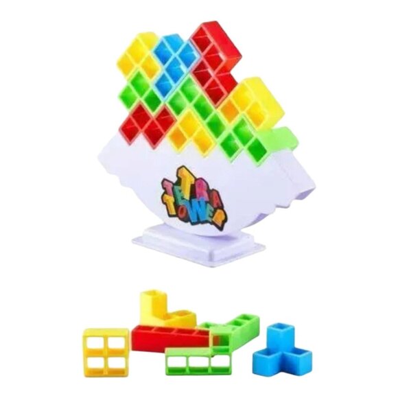 Lancipal | Toys | 48 Pcs Tetra Tower Stack Attack Games Stacking Block ...